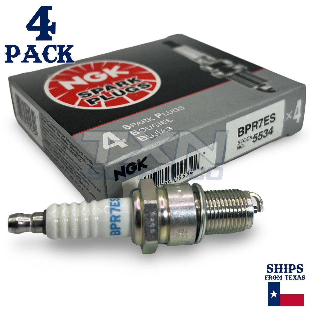 NGK 5534 V-Power Spark Plugs BPR7ES - 4 Pack — TXN Supply Co